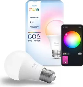 Philips Hue Essential E27 8W RGB / Chytrá LED žárovka / 806 lm / Bluet
