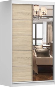 IDZ Šatní skříň NEOMI 05, 120 cm Barva dřeva: Bílá + Sonoma