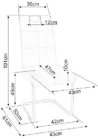 Čalouněná jídelní židle KASJA - černá / šedá