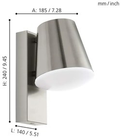 Eglo 97484 - LED Stmívatelné venkovní svítidlo CALDIERO-C 1xE27/9W/230V IP44