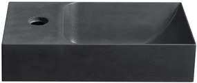 Sapho Sapho, PICCOLINO betonové umyvadlo 30,8x17cm, baterie vlevo, antracit, PK30016