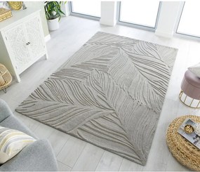 Kusový koberec Solace Lino Leaf Grey, 120x170, šedá, obývacia izba, Flair Rugs