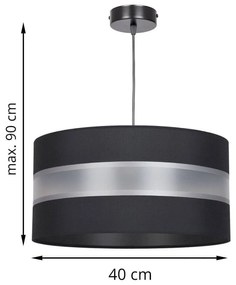 Závěsné svítidlo ELEGANCE, 1x textilní stínítko (výběr z 5 barev), (výběr ze 3 barev konstrukce), (fi 40cm)