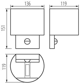 Kanlux 28995 - LED Venkovní nástěnné svít. se senz. REKA LED/7W/230V IP54 antr.
