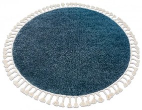 Dywany Łuszczów, Kusový koberec Berber 9000 blue kruh, 120x120 (průměr) kruh, modrá, ložnice