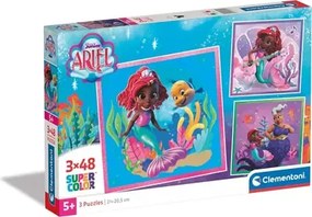 Clementoni PUZZLE Ariel / 3x48 dílků /  od 5 let