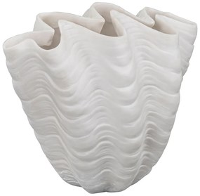 Bílá váza z polyresinu (výška 22 cm) Shell – Mette Ditmer Denmark