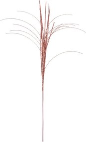 Vánoční růžová umělá třpytivá větvička - 25*3*76 cm