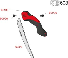 Zavírací pilka FELCO 603, zahnutá, plátek 20 cm FEL603