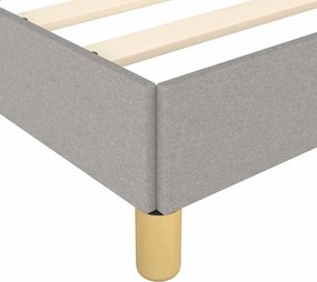 Rám postele s boxspringem světle šedý 160 x 200 cm textil 3120969