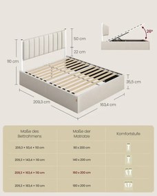 Manželská postel 160 cm RMB615LH01