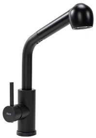 Rea Troy, stojánková kuchyňská baterie 34 cm, černá matná, REA-B6300