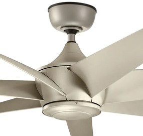Kichler KLF-LEHR-80-AS - Stropní ventilátor LEHR IP44 + dálkové ovládání