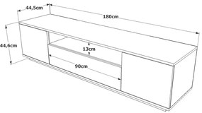 Televizní stolek Houseland Luka borovice Atlantic/antracitově šedý