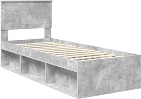 Rám postele Betonově šedá 75 x 190 cm Masivní borové dřevo 3410666