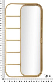 Volně stojící zrcadlo Panama 151 cm hnědé
