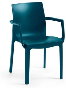 Jídelní židle EMMA ARMCHAIR Rojaplast Petrolejová