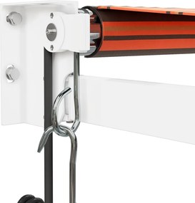 Automatická zatahovací markýza oranžová a hnědá 3,5 x 2,5 m 3154492