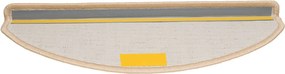 Schodové rohože 30 ks 65 x 21 x 4 cm krémové, půlkulaté, velké 3365816
