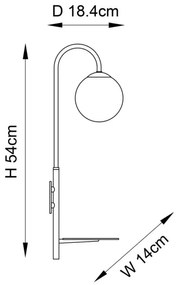 Endon 92726 - Nástěnná lampa HALO 1xG9/3W/230V černá