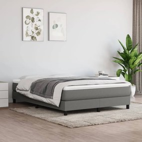 Rám postele s boxspringem tmavě šedý 140 x 190 cm textil 3120509