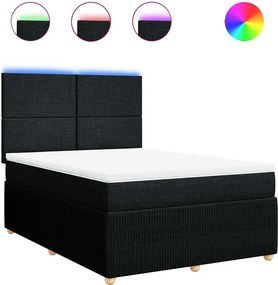 Box spring postel s matrací černá 140 x 190 cm textil 3294346
