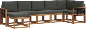 Venkovní pohovková souprava 7 ks Přirozená a Anthracitová 3366720