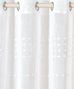 Room99 Záclona na kroužcích Marisa Tečky Barva: Krémová, Velikost: 140 x 280 cm