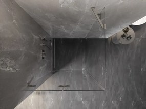 Mexen Lunar-F, skládací sprchový kout levý 100 x 70 cm, 8mm čiré sklo, ocelový profil, 836-100-070-97-00-L