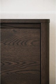 Komoda v dekoru dubu v tmavě přírodní barvě 180x50x40 cm Melstone – Rowico