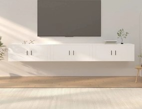 vidaXL Nástěnné TV skříňky 3 ks 100 x 34,5 x 40 cm [3188378] Barva: Bílá