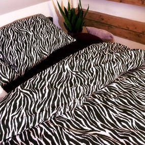 SCANquilt povlečení KLASIK DESIGN zebra černobílá 140 x 200/70 x 90 cm