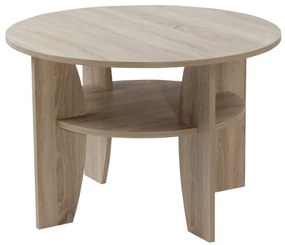 Kulatý konferenční stolek K146 DS - MARIÁN, průměr 65 cm, dub sonoma, český výrobek