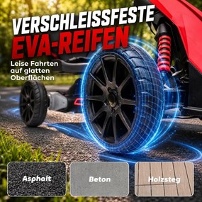 HOMCOM Elektrický Go-Kart pro Děti 3-8 Let s 12V Baterií, Nastavitelná Rychlost 3-5 km/h a Bezpečnostním Pásem, Nosnost 30 kg, Venkovní Použití, 100x…