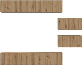 Sestava TV skříněk 6 ks Artisanový dub Kompozitní dřevo 3393161
