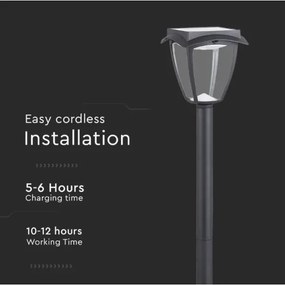 LED Solární lampa LED/2W/230V 93 cm 3000/6000K IP65 2200 mAh