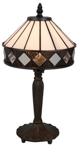 Stolní Tiffany lampa Black & White - Ø 20*36 cm