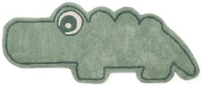OnaDnes -20% Zelený bavlněný koberec ve tvaru krokodýla Done by Deer Croco