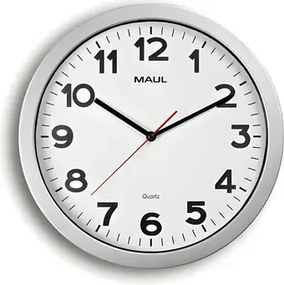 Maul MAULstep stříbrné / Nástěnné hodiny / O 35 cm / Quartz / Plastový