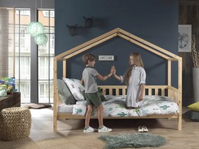 XXXLutz DĚTSKÁ POSTEL SE STŘÍŠKOU, 90/200 cm přírodní barvy MID.YOU - Dětské postele - 001315000801