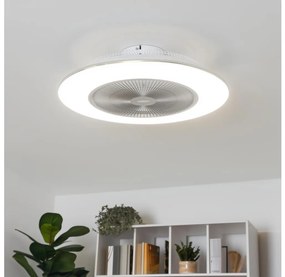 Brilagi - LED Stmívatelné svítidlo s ventilátorem AURA LED/38W/230V stříbrná +DO