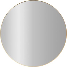 Kulaté zrcadlo NOOR, kovový rám, zlatá barva, Ø 80 cm