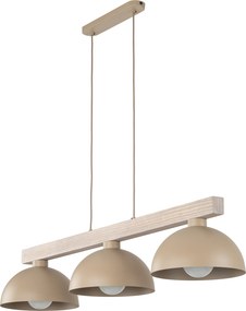 TK Lighting Béžový závěsný lustr Oslo pro žárovku 3x E27 TK11012