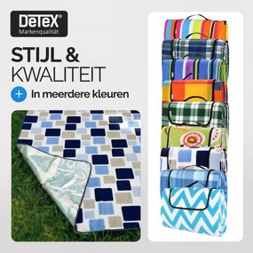 Detex Pikniková deka modrá 200×200 cm – skládací, termoizolační
