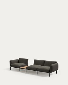 Tmavě šedá čalouněná zahradní pohovka Sorells – Kave Home