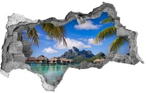 Wallmuralia Nálepka fototapeta 3D Palmy na Bora Bora 95x73 cm