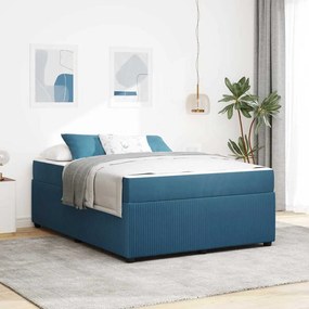 Rám postele Modrá 140 x 200 cm textil 3398403