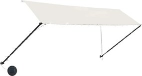 Zatahovací markýza s LED světlem 350 x 150 cm krémová 145926