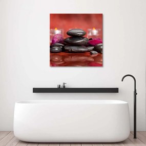 Obraz na plátně Kameny Zen červená - 50x50 cm