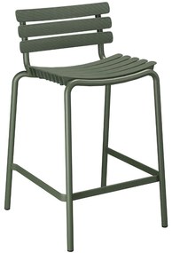 OnaDnes -20% Olivově zelená plastová zahradní barová židle HOUE ReCLIPS 69 cm